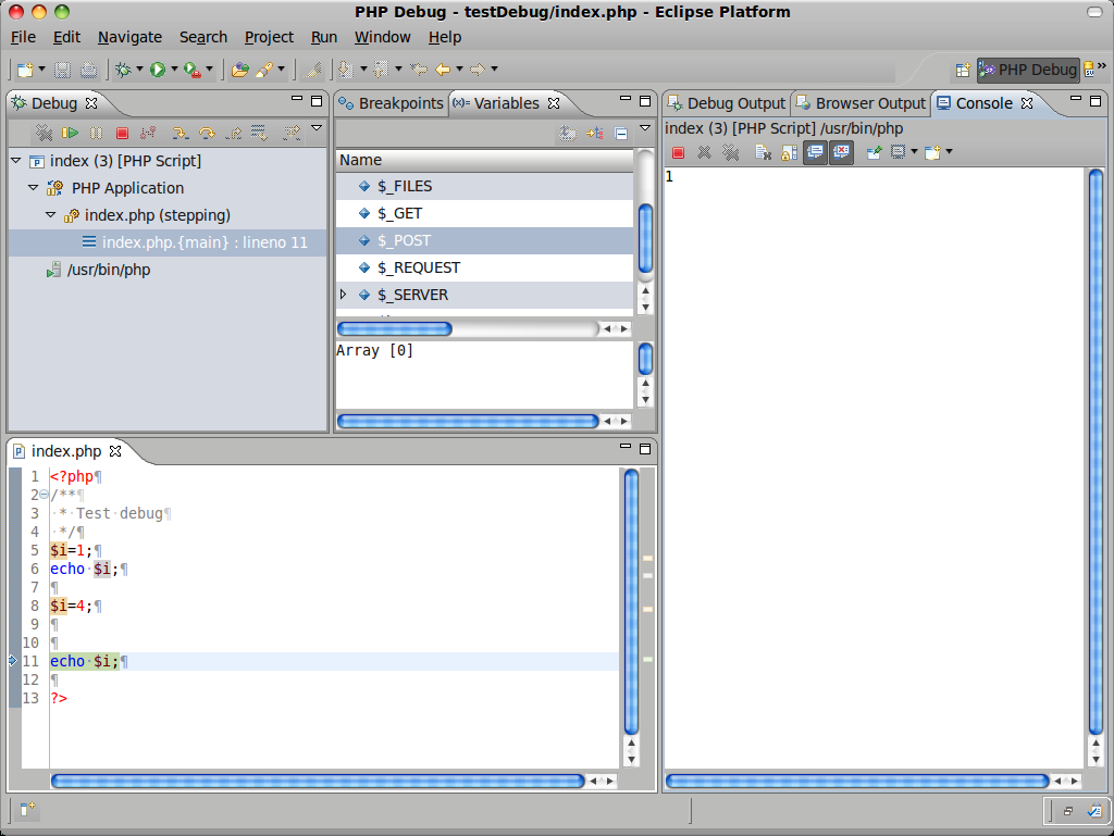 Ubuntu a konfigurace XDebug pro Eclipse PDT 2.0